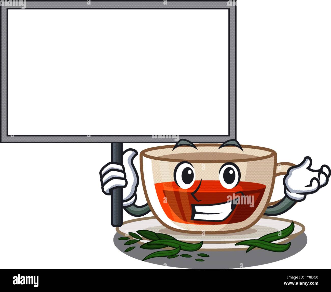 Bring board darjeeling tea isolated in the cartoon Stock Vector Image ...