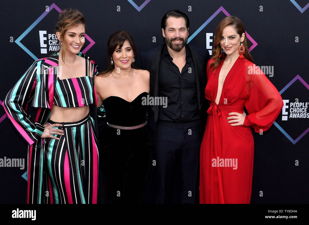 (L-R) Actors Katherine Barrell, Emily Andras, Tim Rozon and Melanie ...