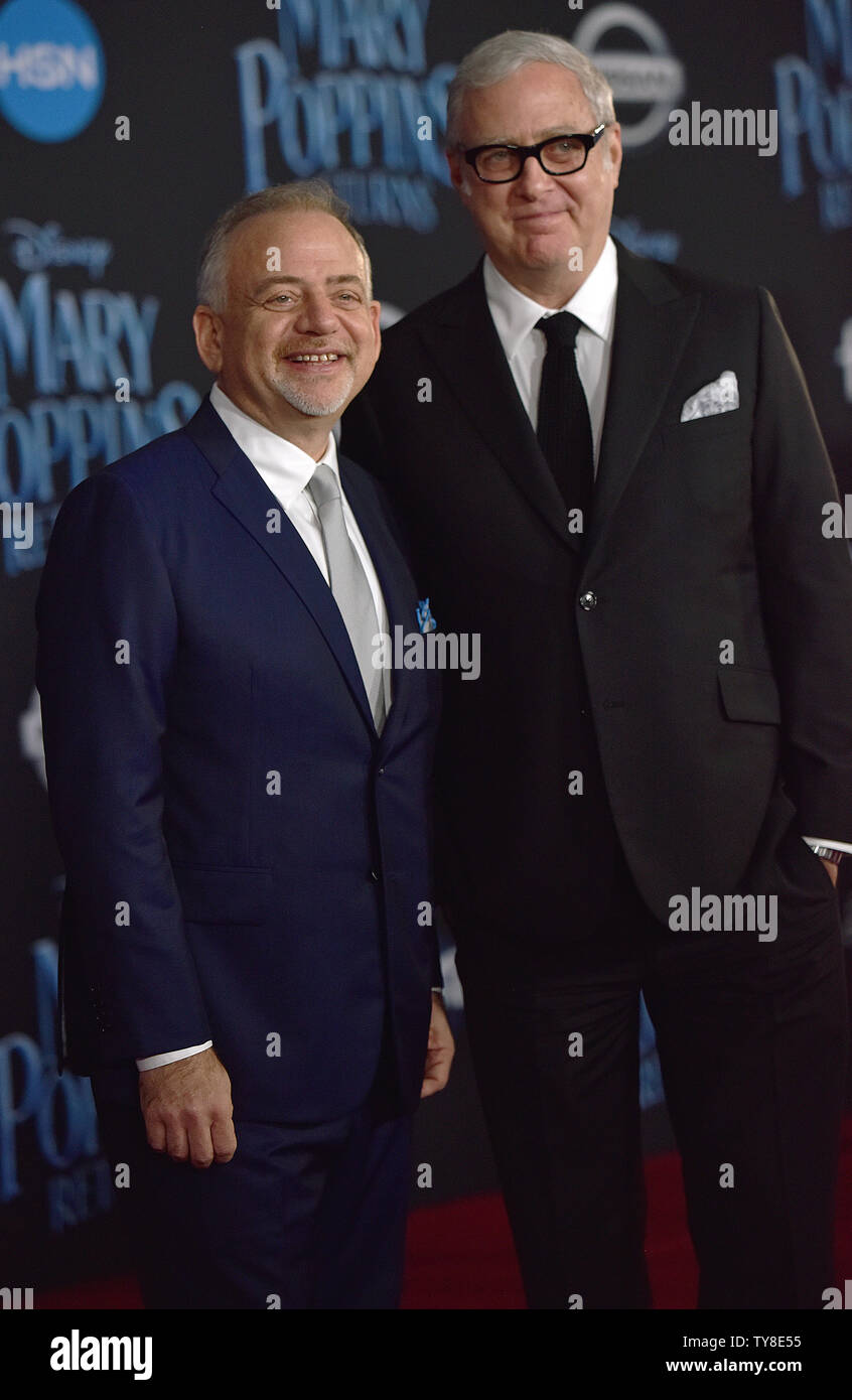 Composer Marc Shaiman (L) and co-lyricist Scott Wittman attend the ...