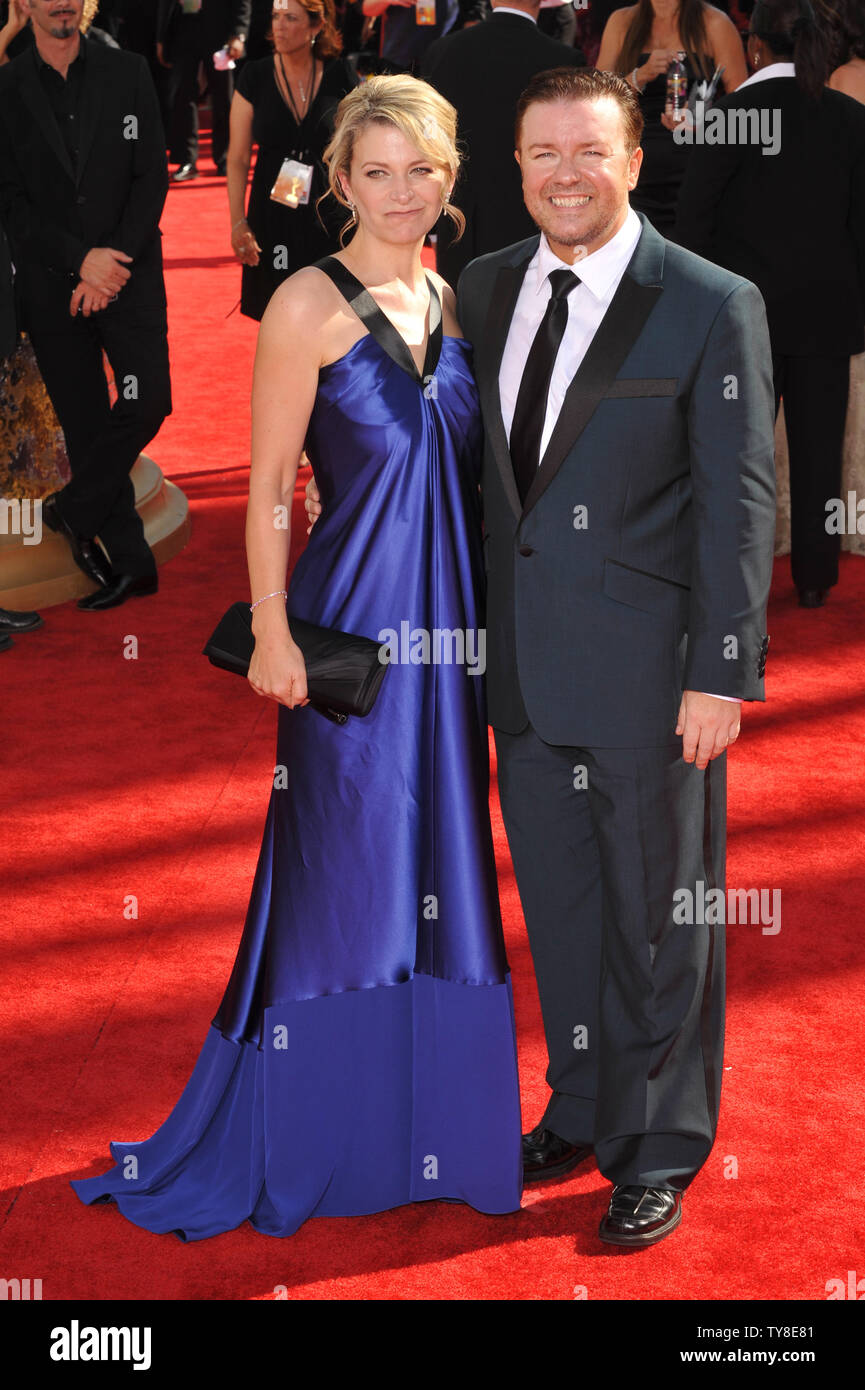 LOS ANGELES, CA. September 20, 2009: Ricky Gervais & Jane Fallon at the ...