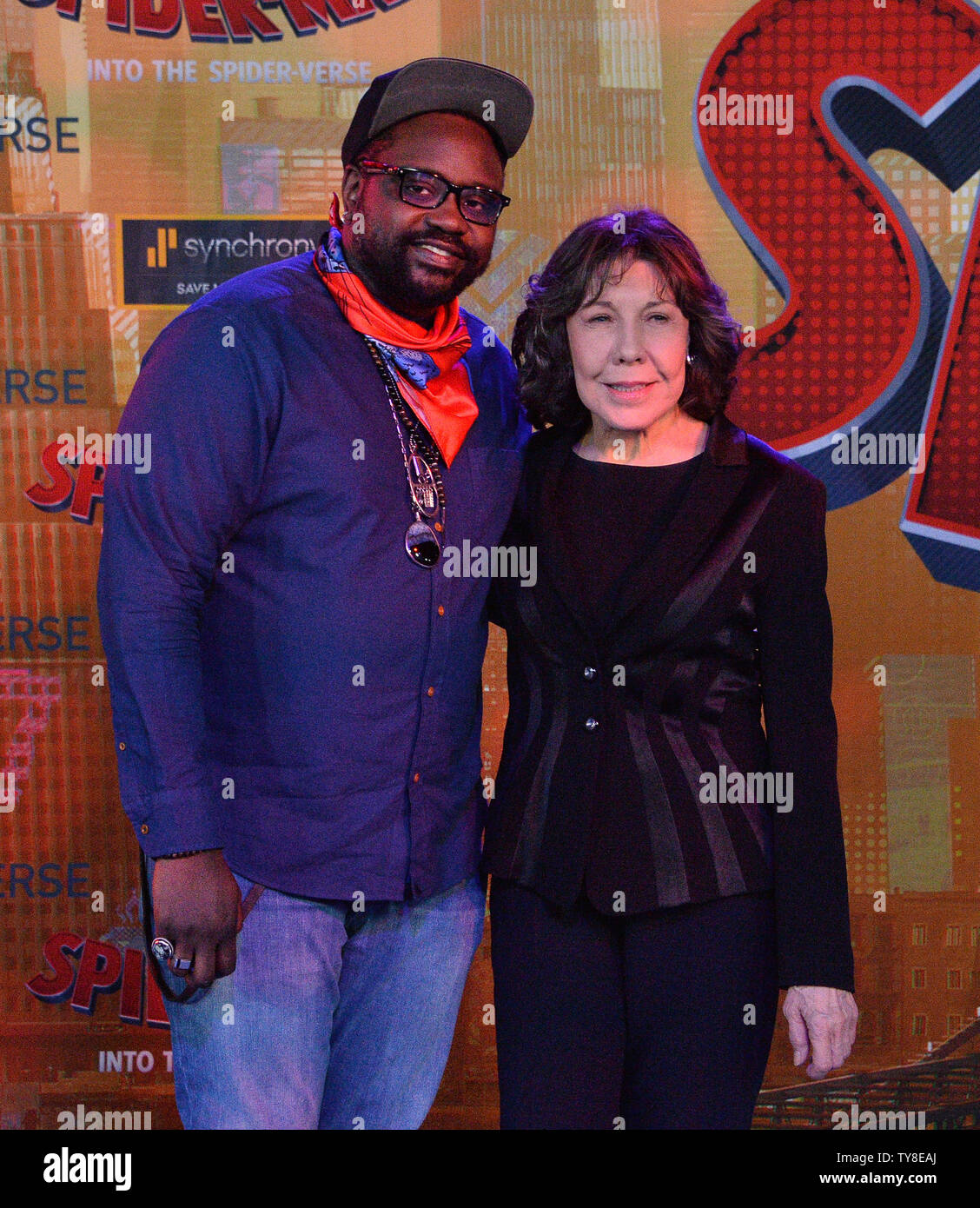 Cast members Brian Tyree Henry and Lily Tomlin attend the premiere of ...