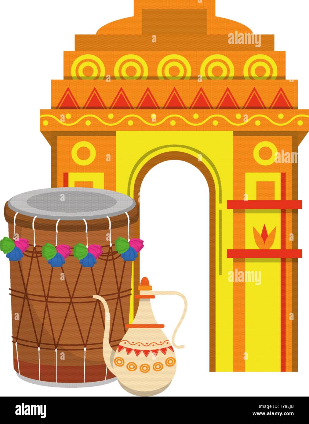 indian building monuments icon cartoon Stock Vector Image & Art - Alamy