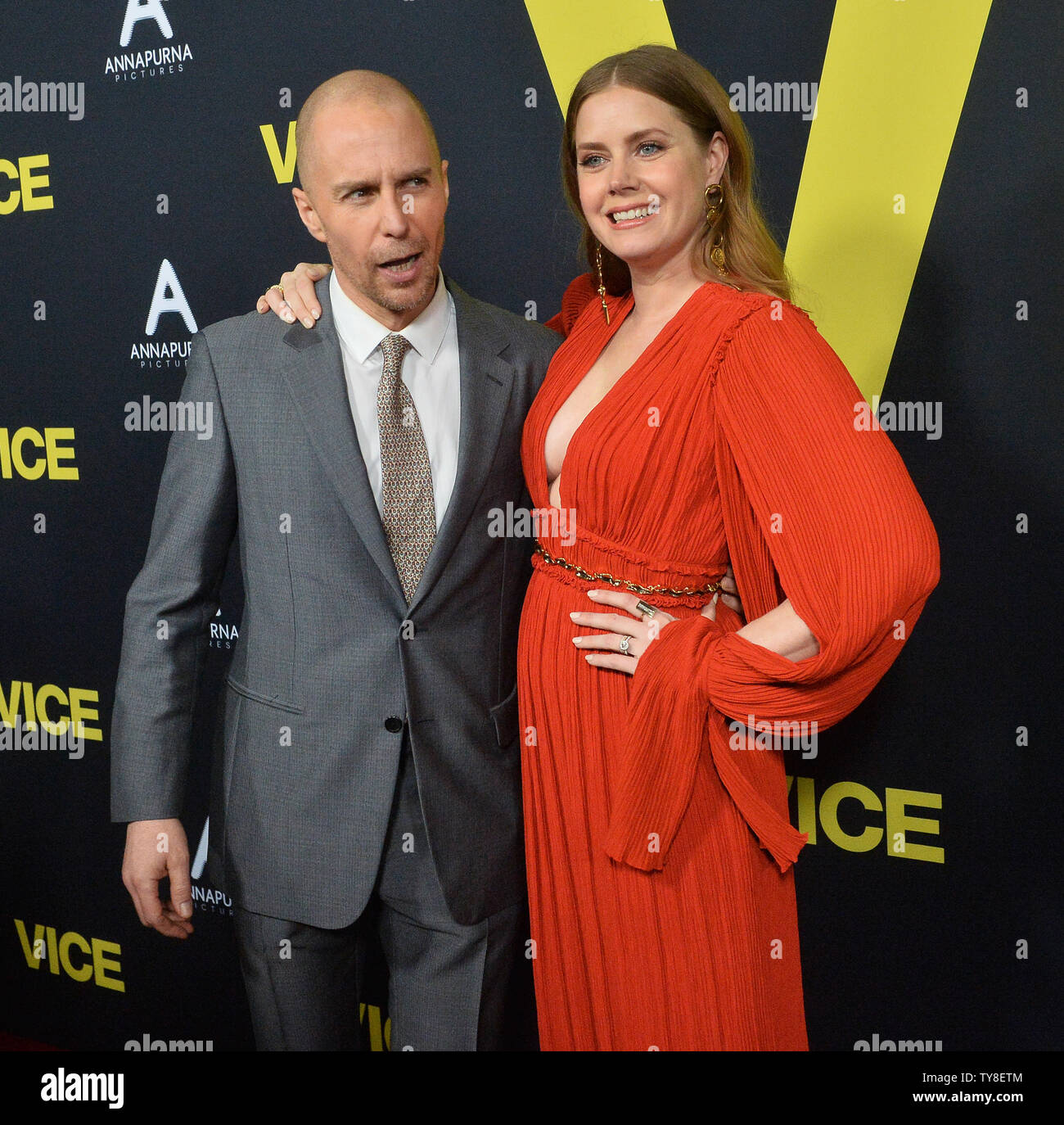 Cast members Sam Rockwell and Amy Adams, who portray Dick and Lynne ...