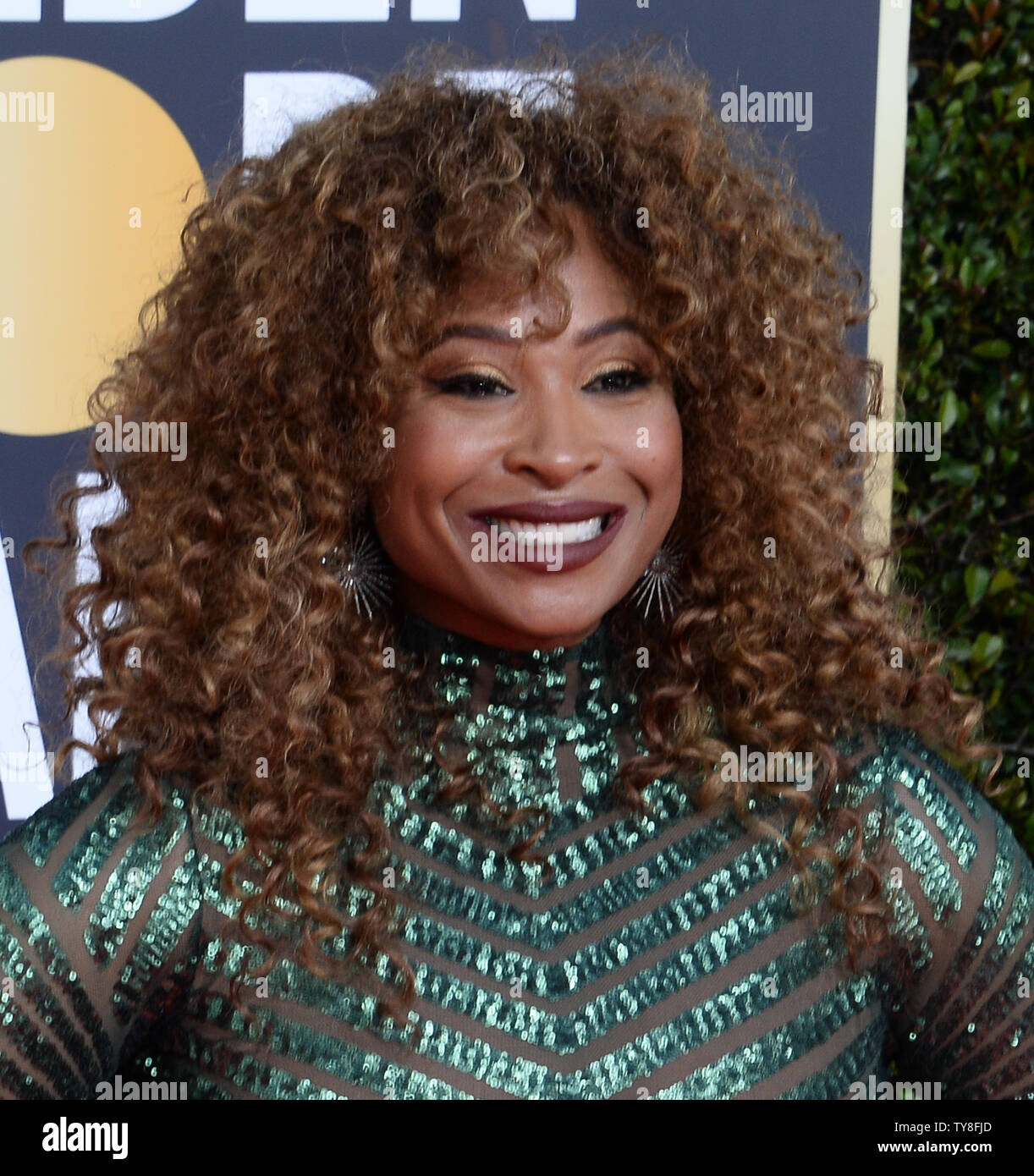 Television personality Tanika Ray attends the 76th annual Golden Globe ...