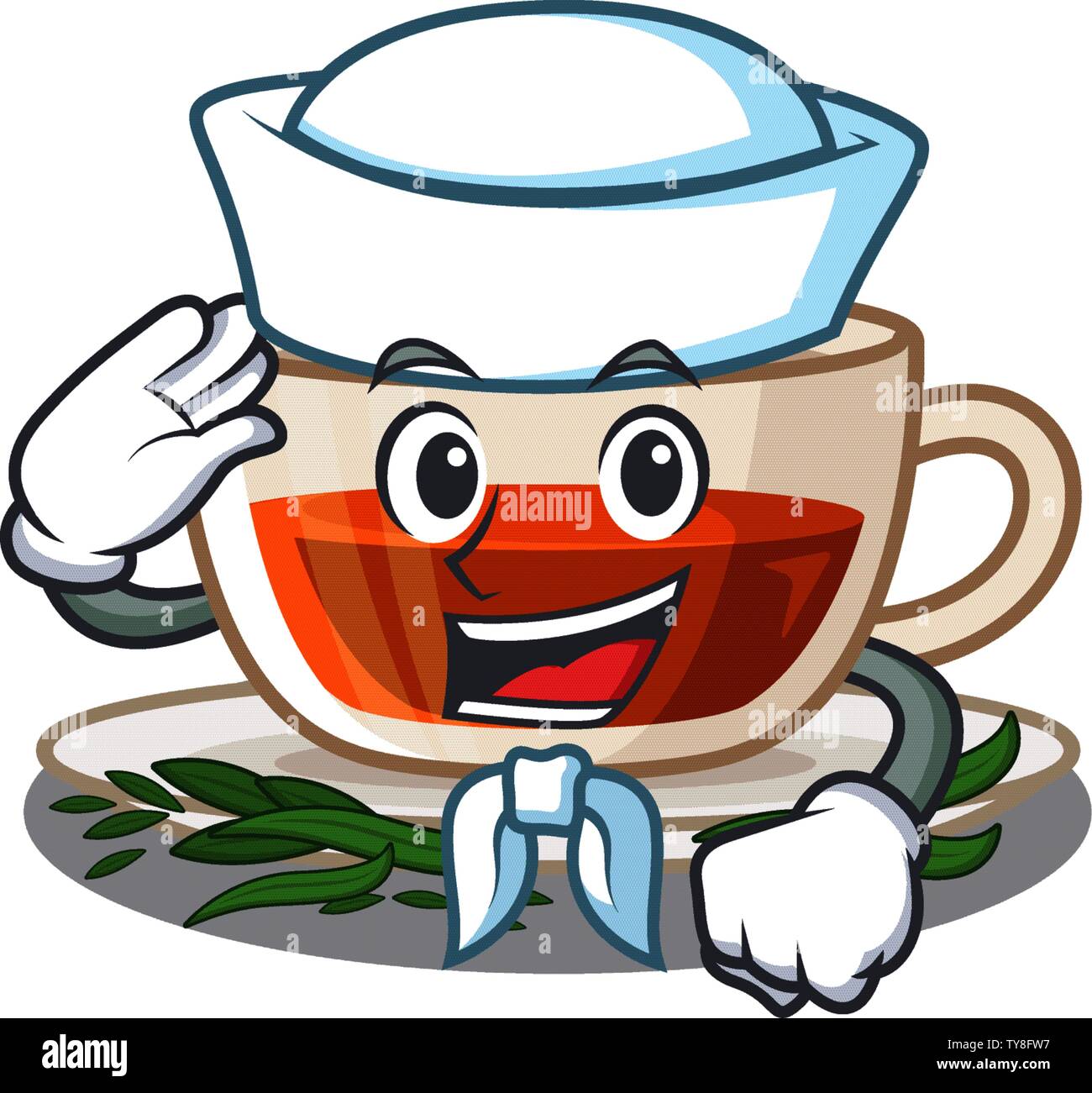 Sailor darjeeling tea isolated in the cartoon Stock Vector Image & Art ...