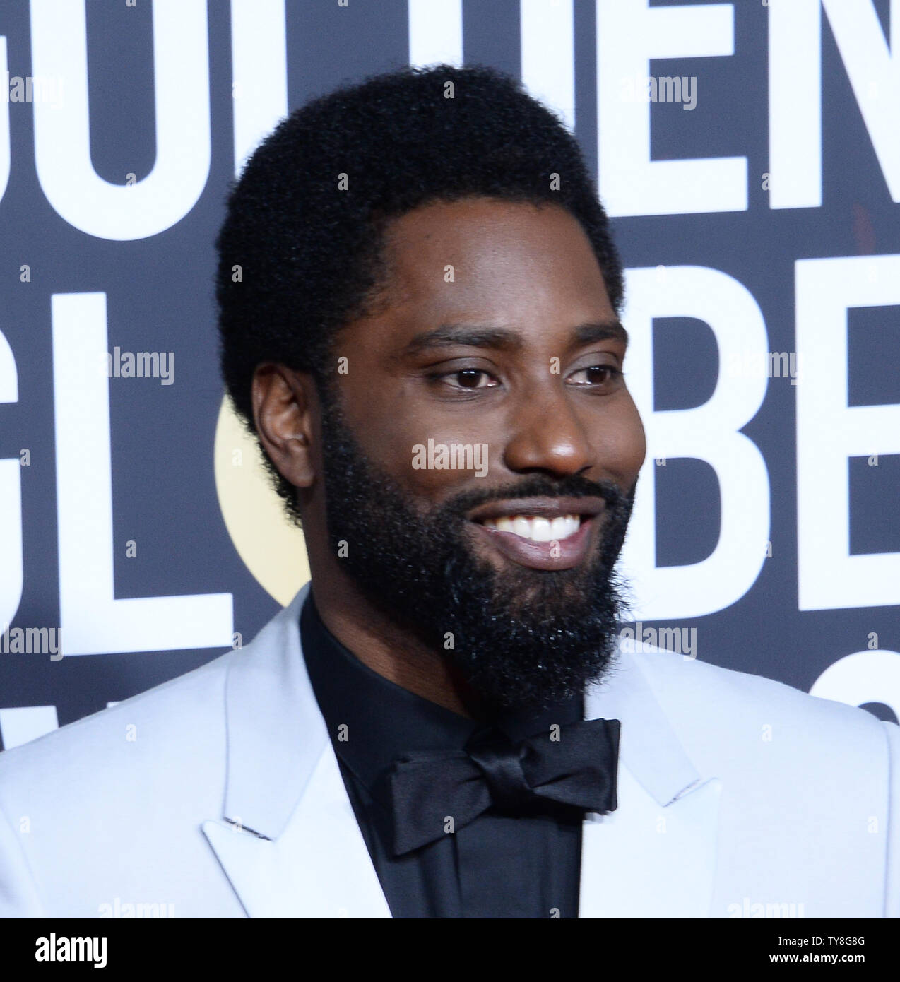 Actor John David Washington attends the 76th annual Golden Globe Awards ...