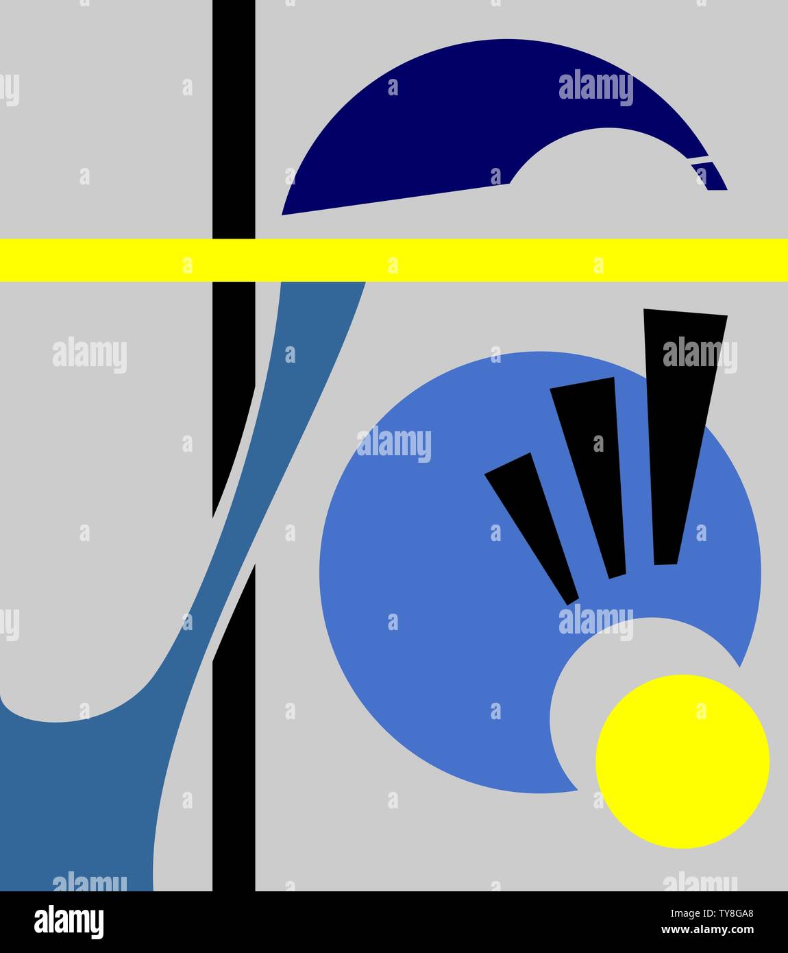 Abstract geometric background, cubism art style, simple shapes and ...