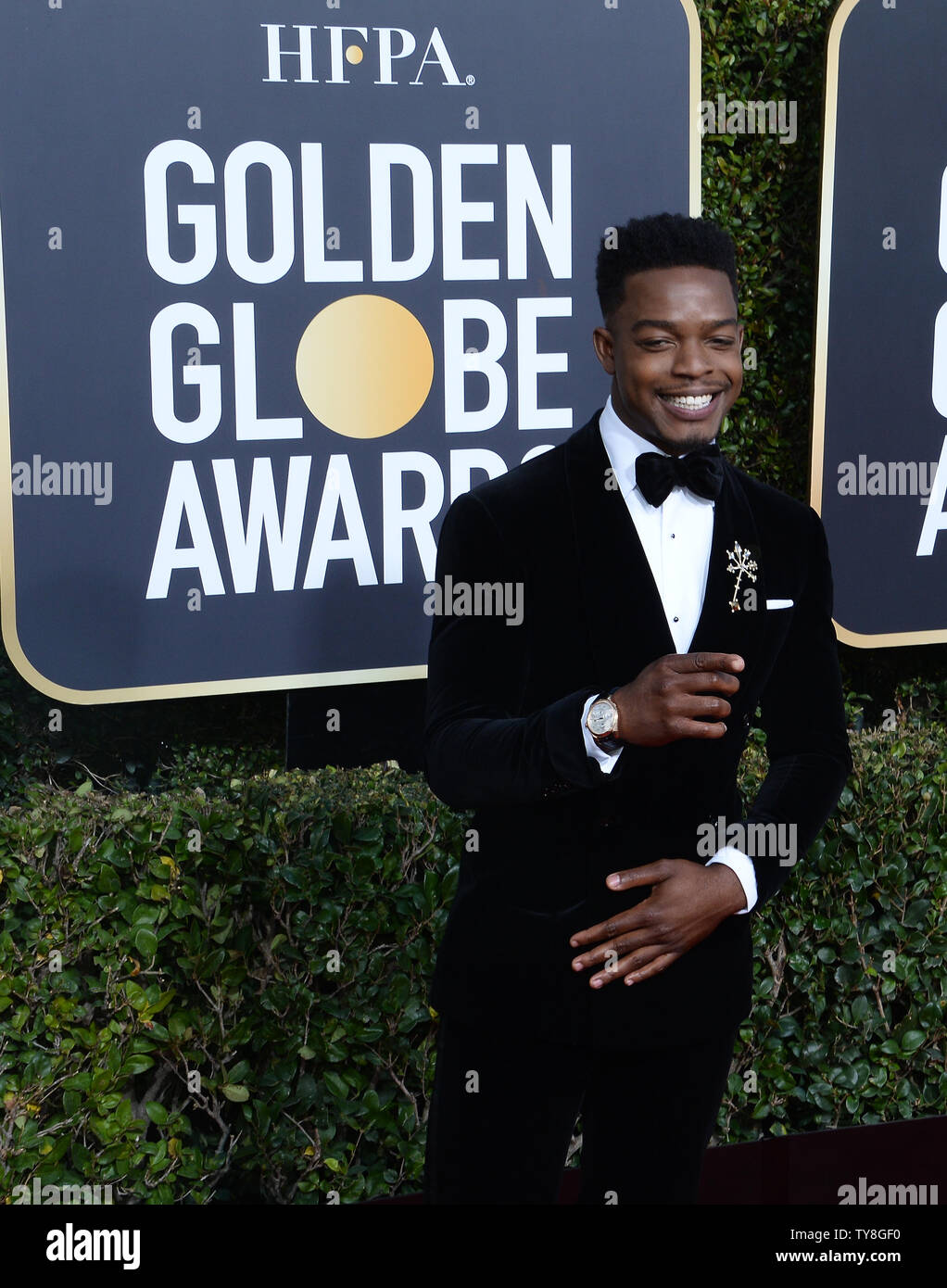 Actor Stephan James attends the 76th annual Golden Globe Awards at the ...