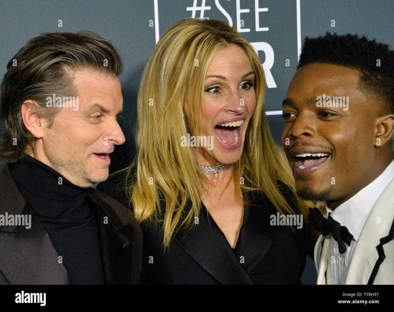 Shea Whigham, Julia Roberts, and Stephan James (L-R) attend the 24th ...