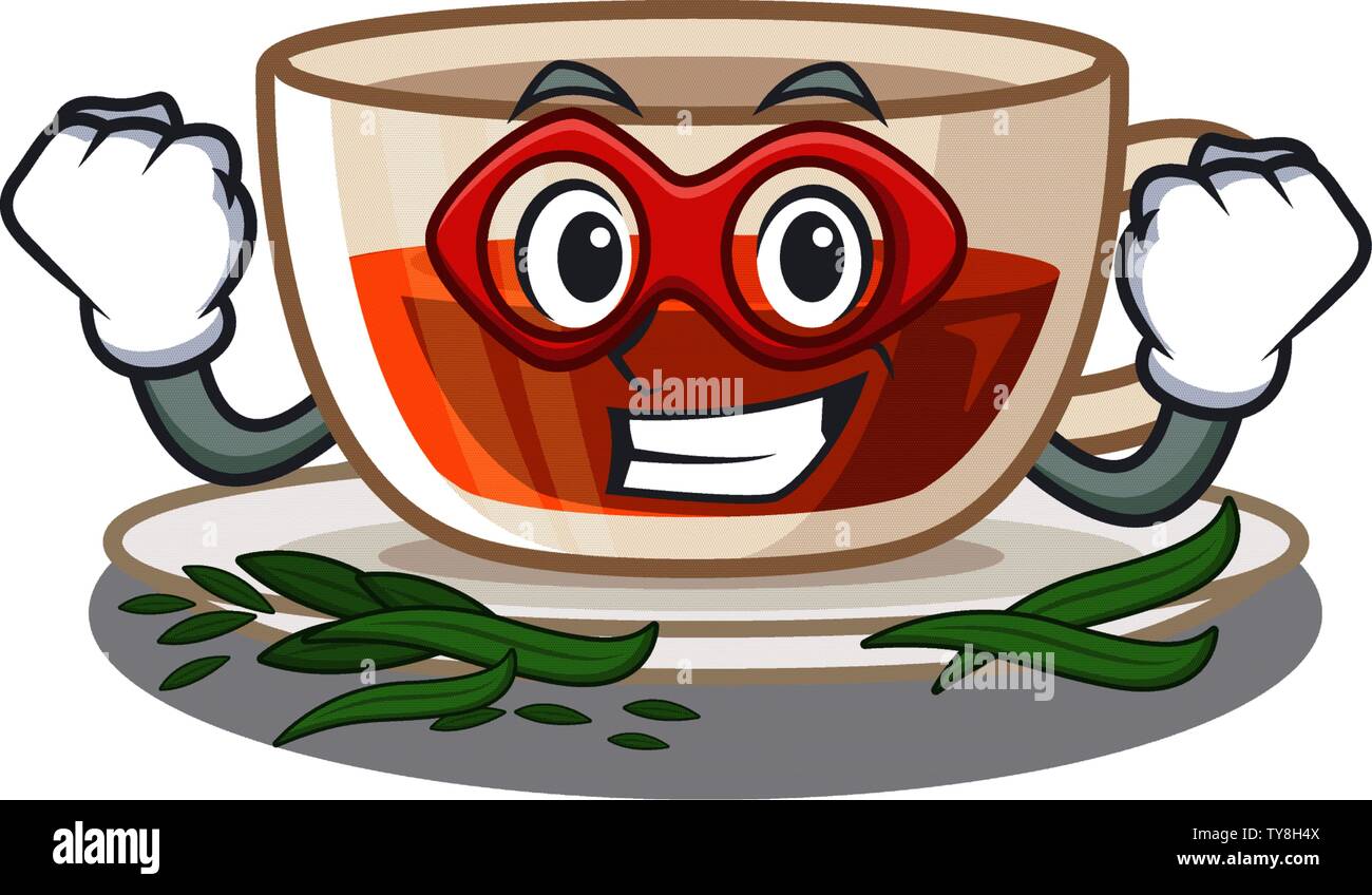 Super hero darjeeling tea in the mascot shape Stock Vector Image & Art ...