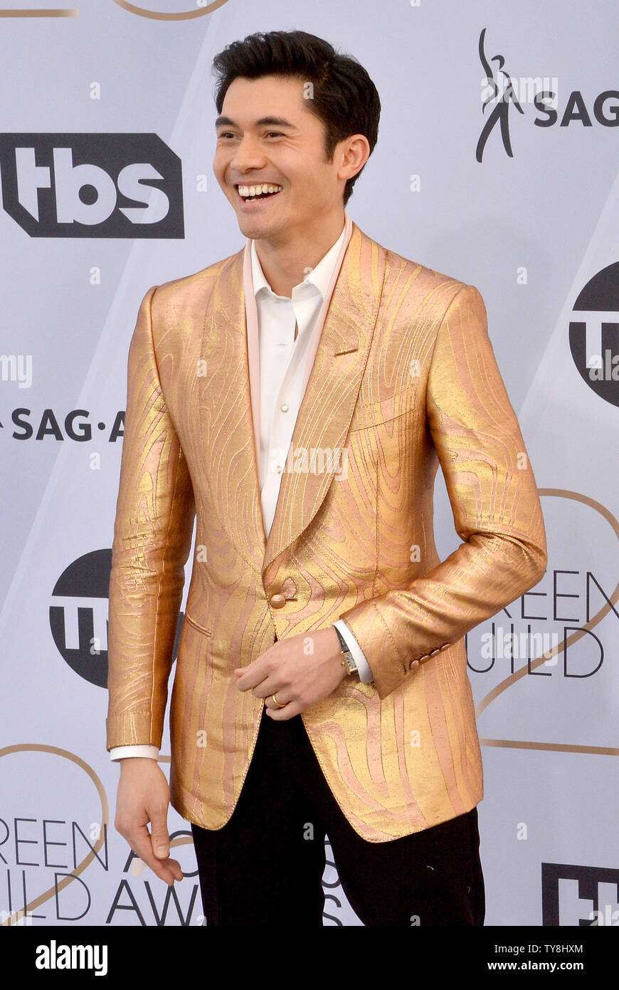 Henry Golding arrives for the the 25th annual SAG Awards held at the ...