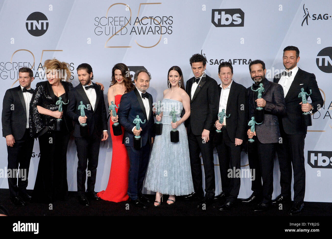 (L-R) Joel Johnstone, Caroline Aaron, Michael Zegen, Marin Hinkle ...