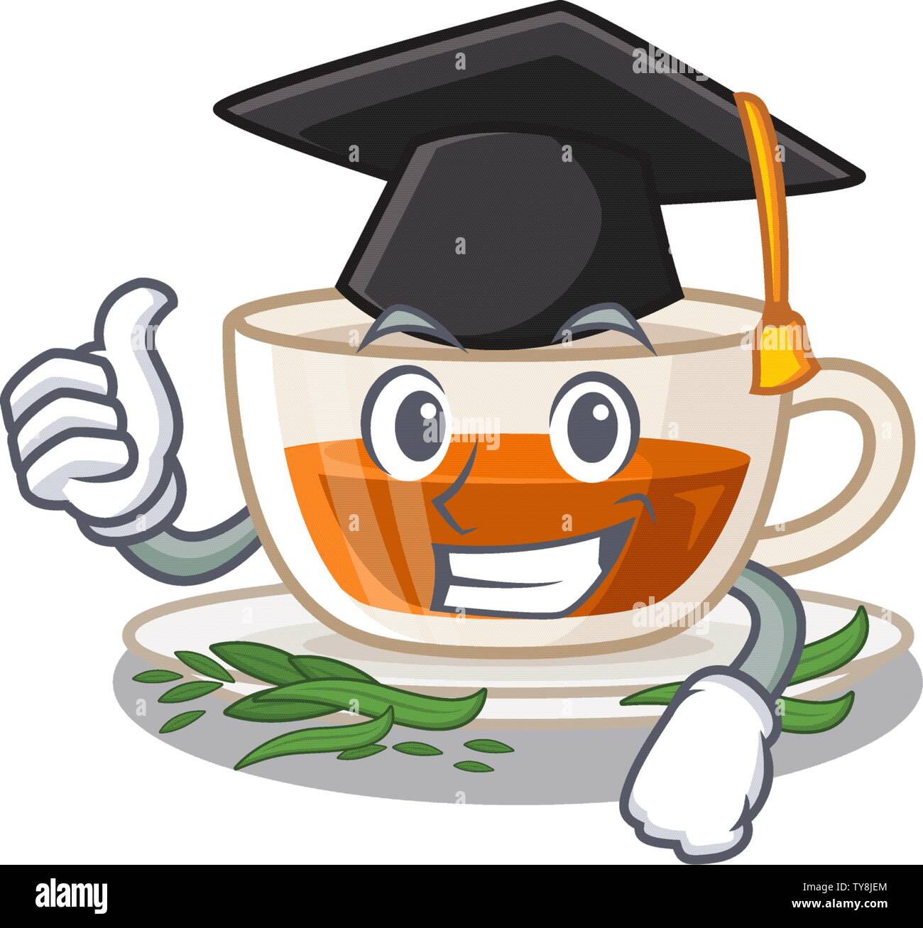 Graduation darjeeling tea in the mascot shape Stock Vector Image & Art ...