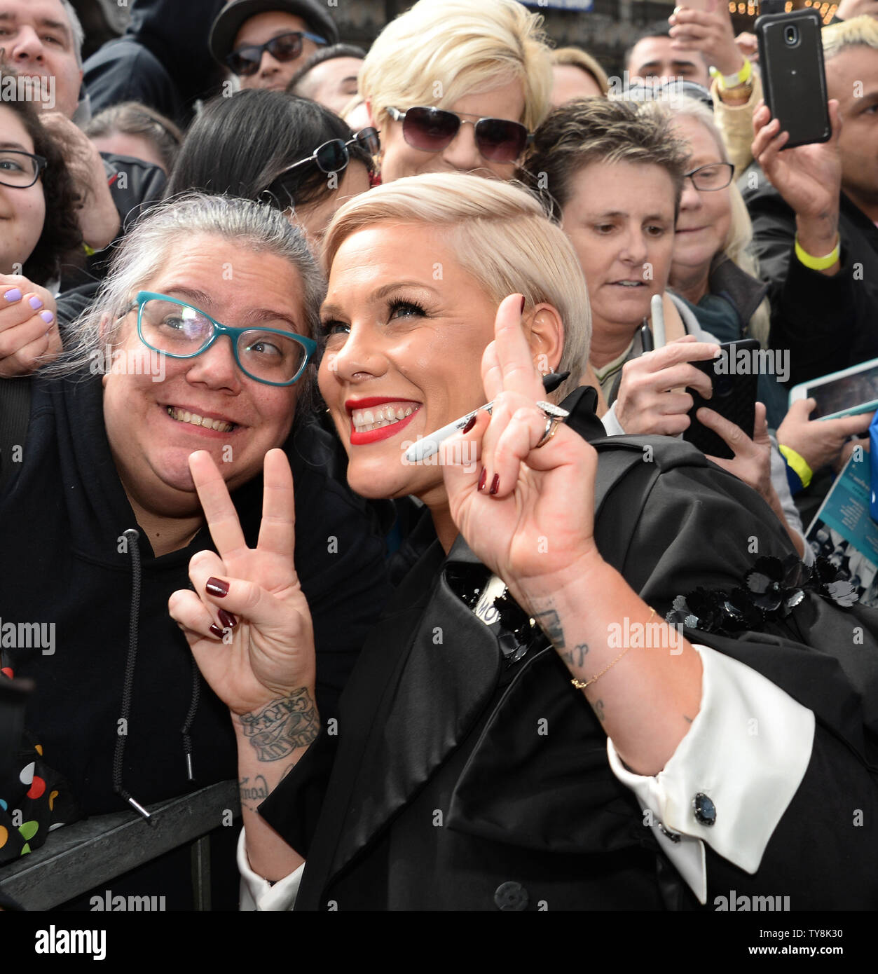 Singer and songwriter Pink, whose real name is Alecia Beth Moore ...