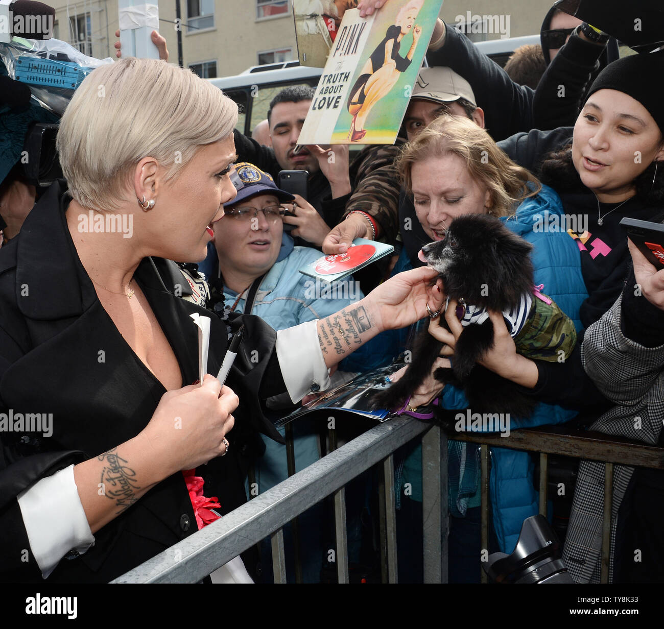 Singer and songwriter Pink, whose real name is Alecia Beth Moore ...