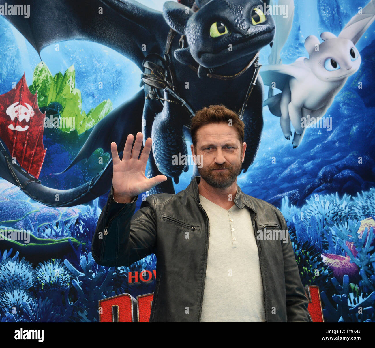 Cast member Gerard Butler, the voice of Stoick in the animated motion ...