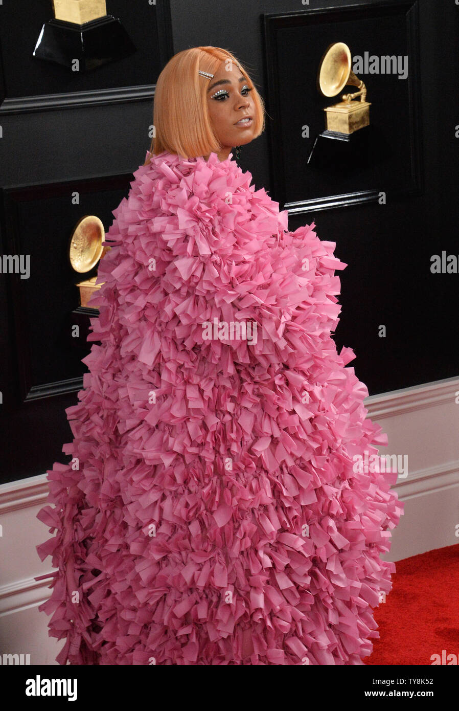 Tayla Parx arrives for the 61st annual Grammy Awards held at Staples ...
