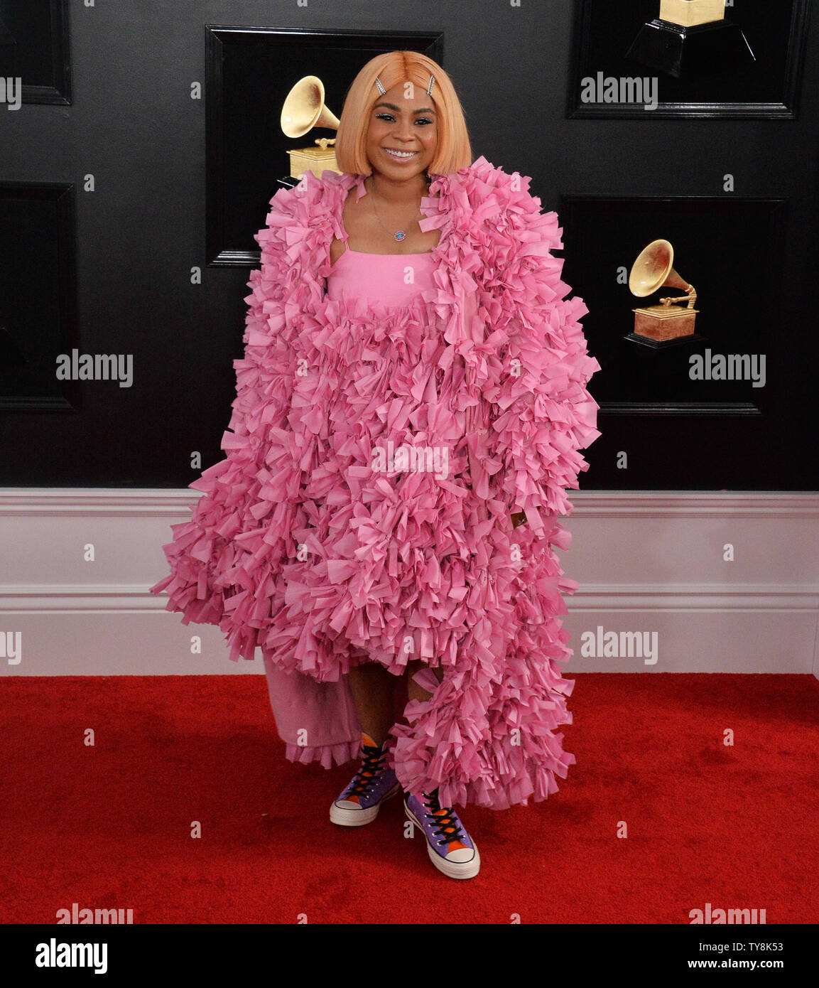 Tayla Parx arrives for the 61st annual Grammy Awards held at Staples ...