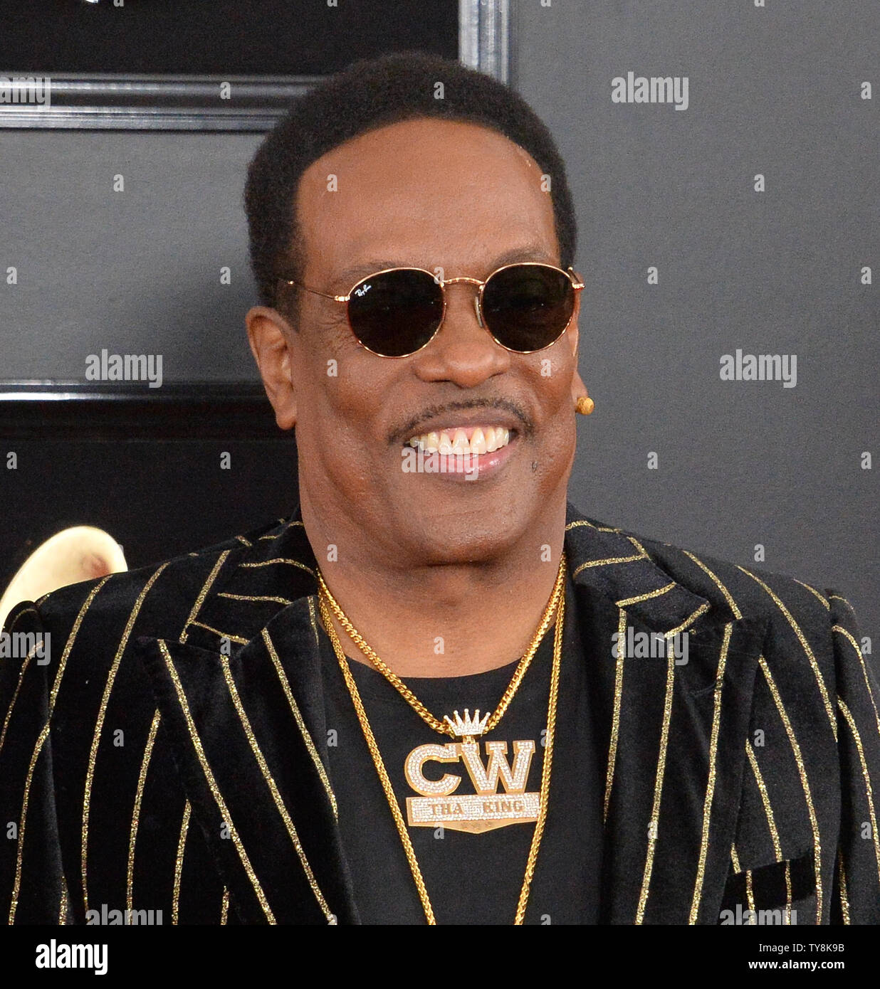 Charlie Wilson arrives for the 61st annual Grammy Awards held at ...
