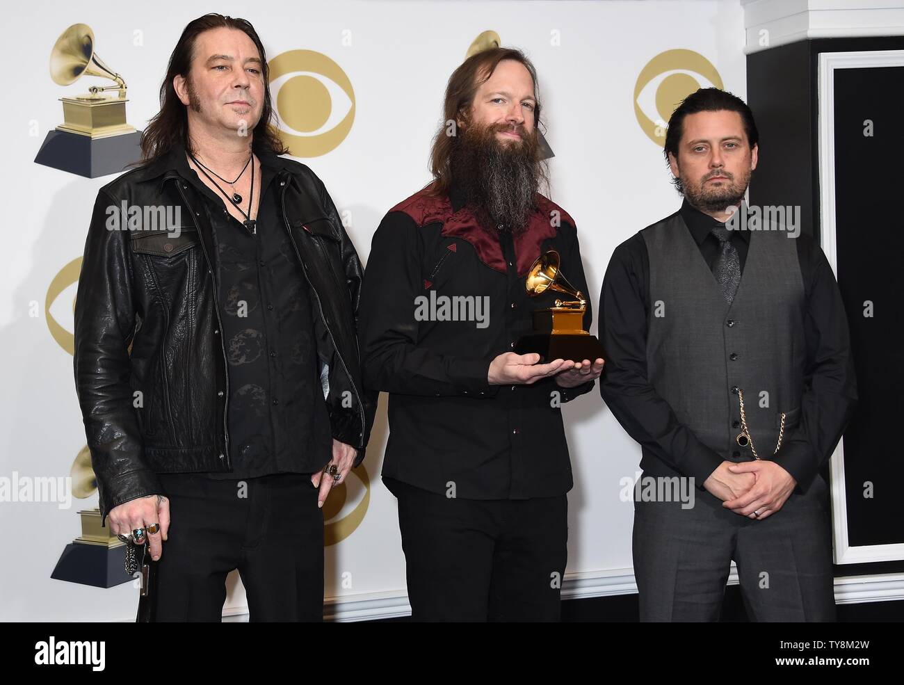 High On Fire appears backstage with their award for Best Metal ...