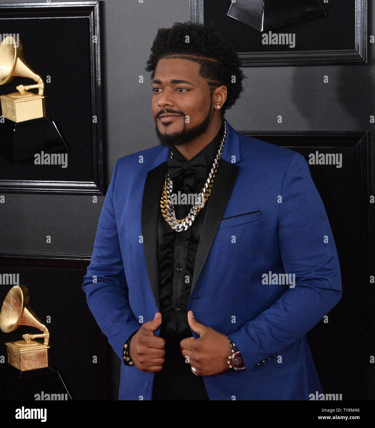 David Castain arrives for the 61st annual Grammy Awards held at Staples ...