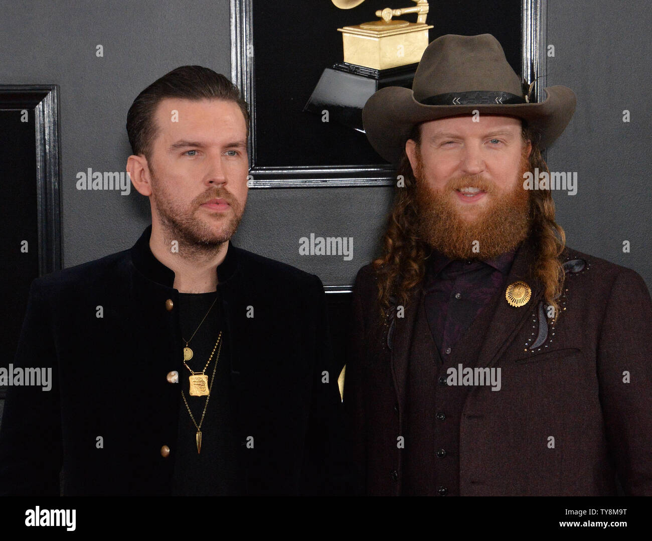 T.J. Osborne (L) and John Osborne arrive for the 61st annual Grammy ...