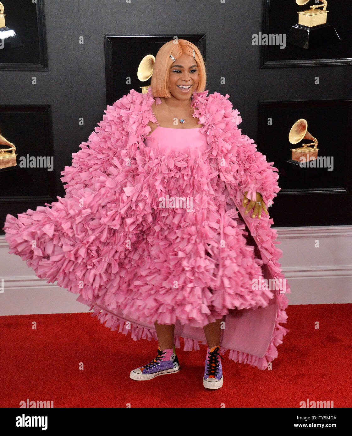 Tayla Parx arrives for the 61st annual Grammy Awards held at Staples ...