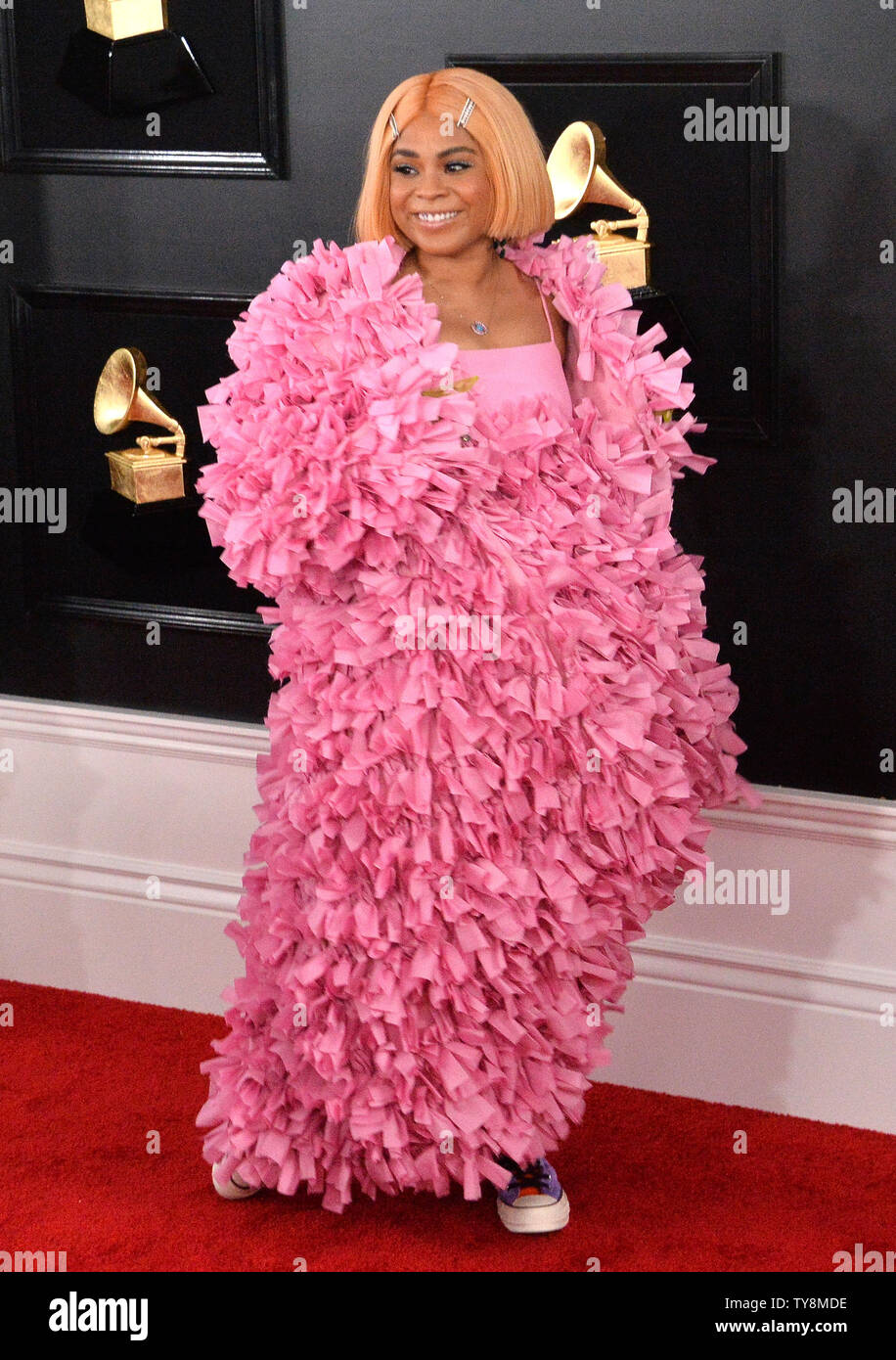Tayla Parx arrives for the 61st annual Grammy Awards held at Staples ...