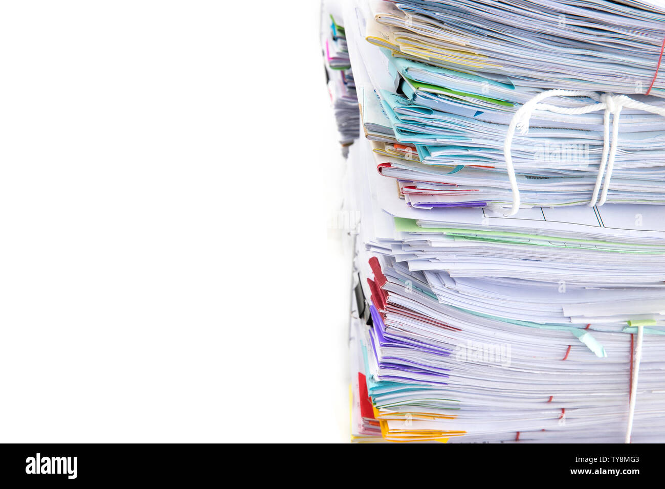 Stack of Documents isolated on white background. Documents pile Stock ...