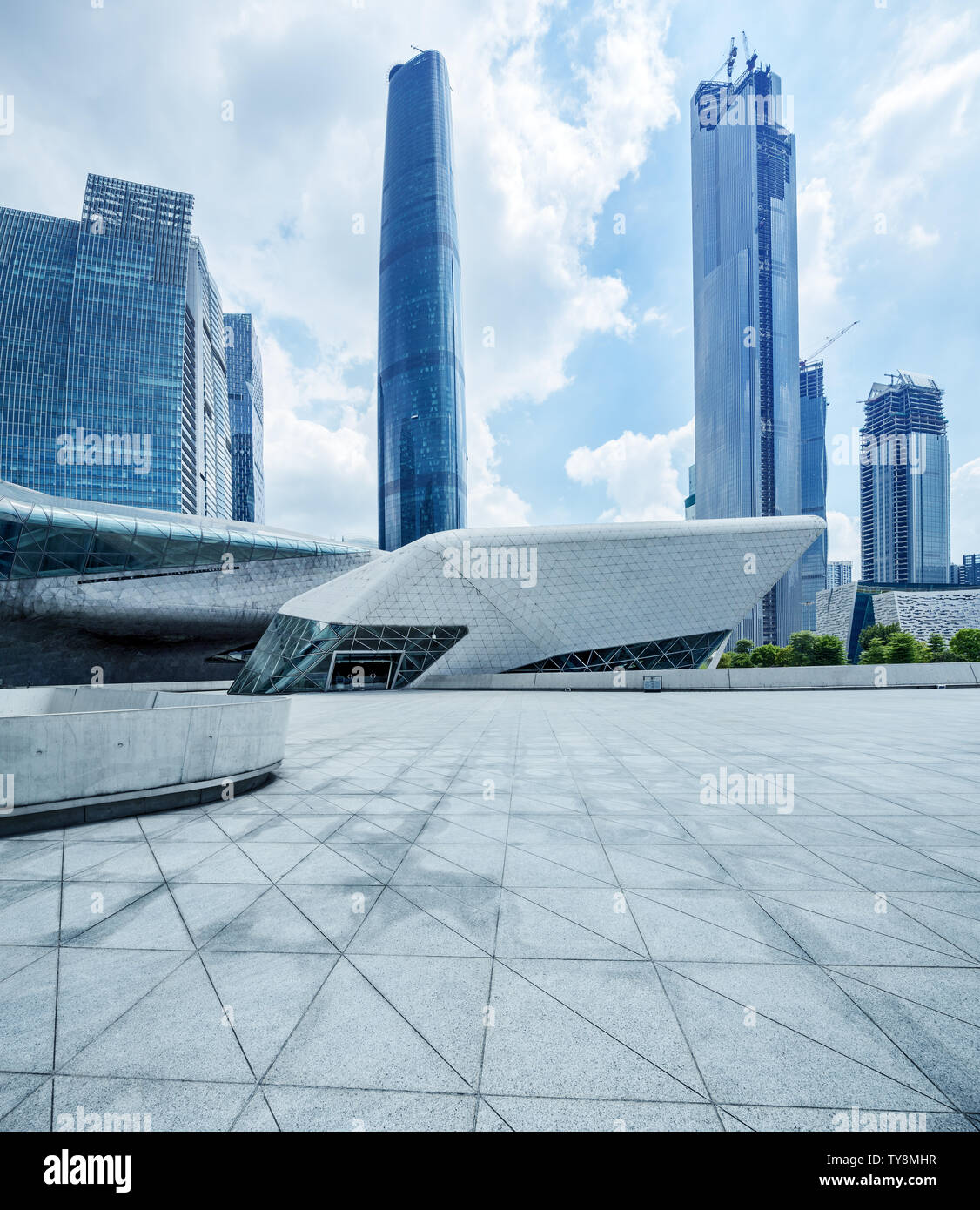 Modern square and skyscrapers Stock Photo - Alamy