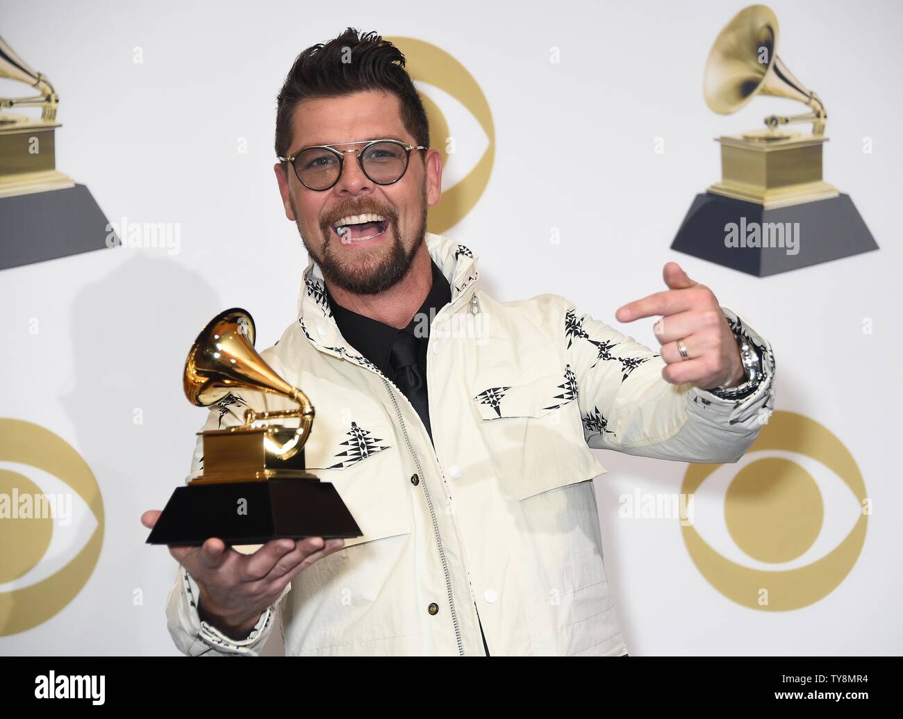 Jason Crabb appears backstage with his award for Best Roots Gospel ...