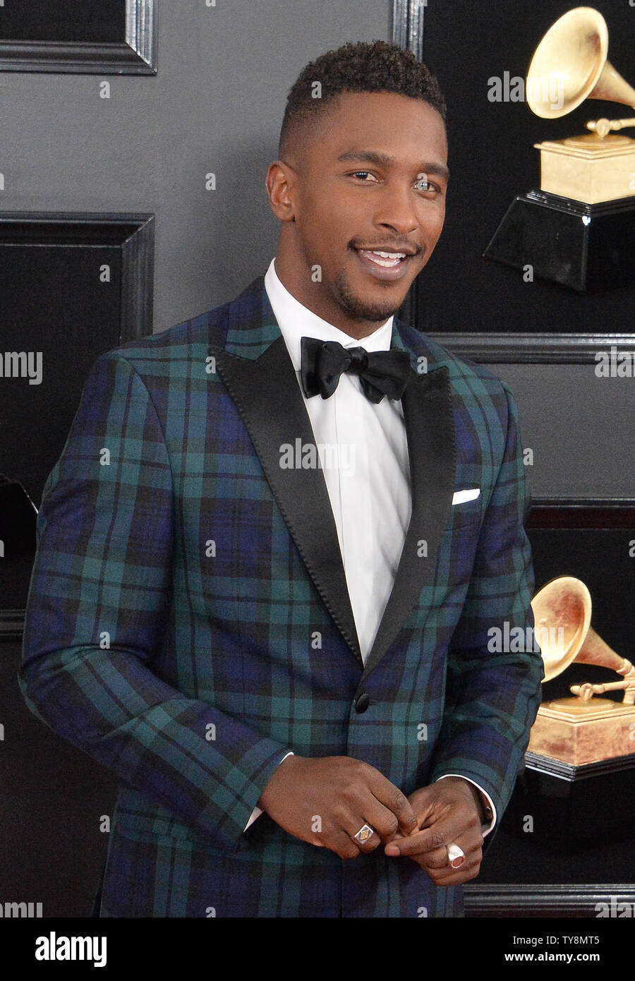 Scott Evans arrives for the 61st annual Grammy Awards held at Staples ...