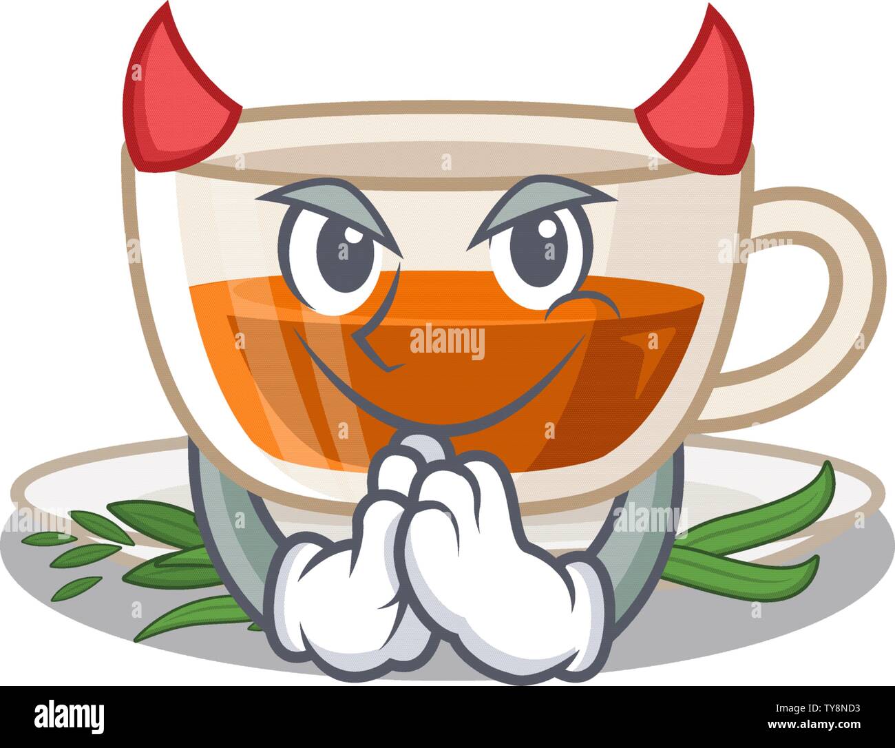 Devil darjeeling tea in the character bottle Stock Vector Image & Art ...