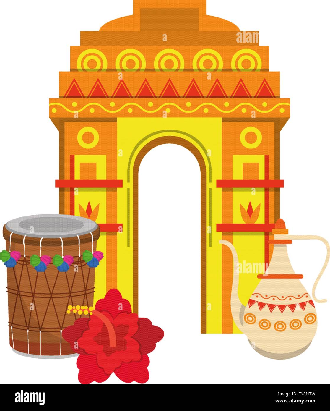 indian building monuments icon cartoon Stock Vector Image & Art - Alamy
