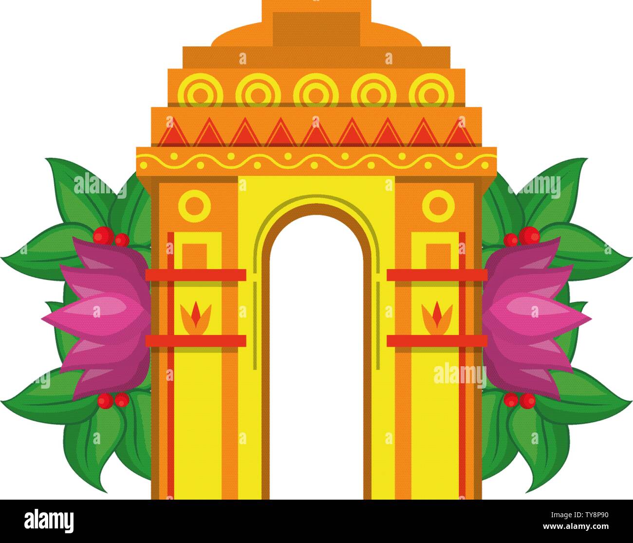 indian building monuments icon cartoon Stock Vector Image & Art - Alamy