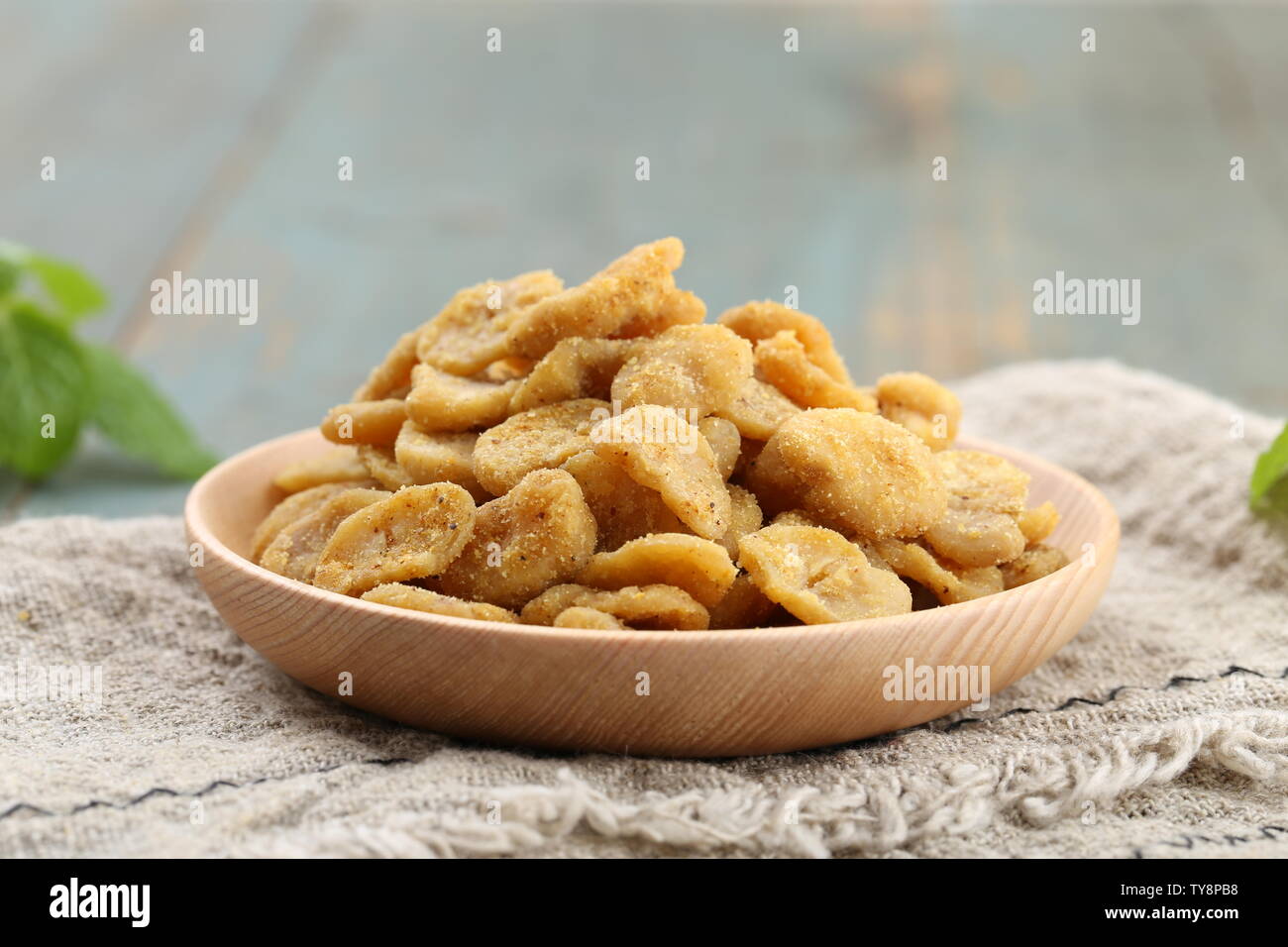 Broad bean snacks Stock Photo - Alamy