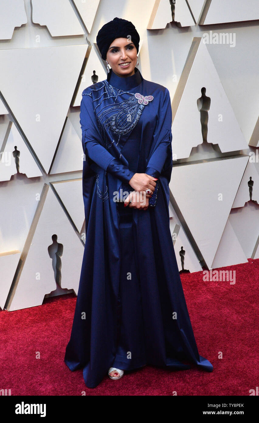 Fatma Al Remaihi arrives on the red carpet for the 91st annual Academy ...