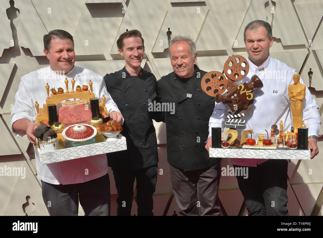From left to right, Eric Klein, Byron Puck, Wolfgang Puck and Kamel ...