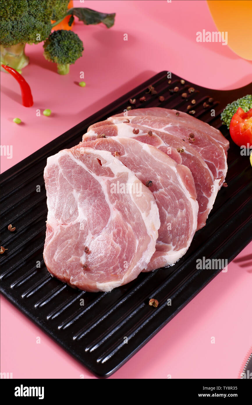 Barbecue boneless pork chops hi-res stock photography and images - Alamy