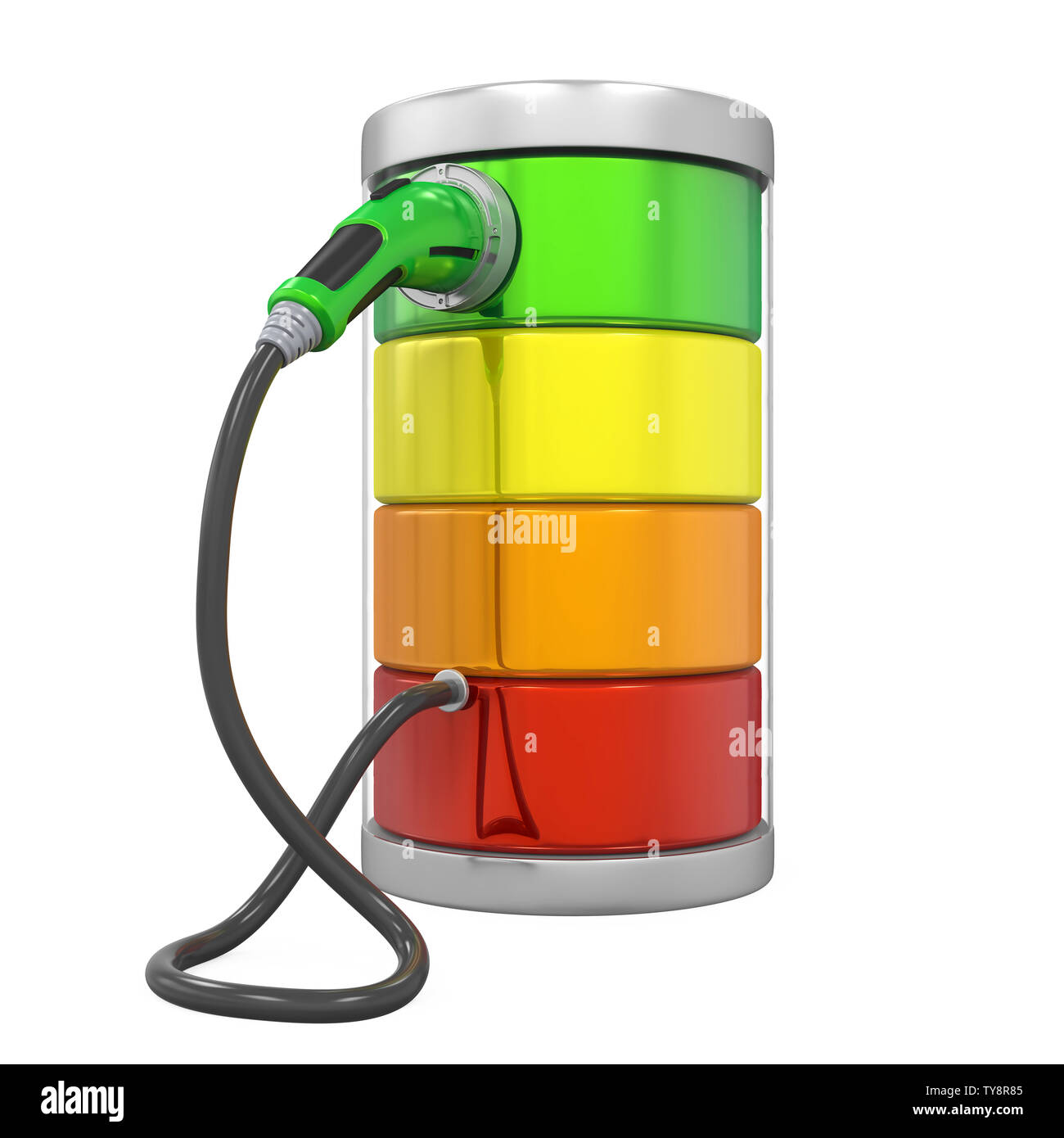 Battery electric vehicle charging Cut Out Stock Images & Pictures - Alamy