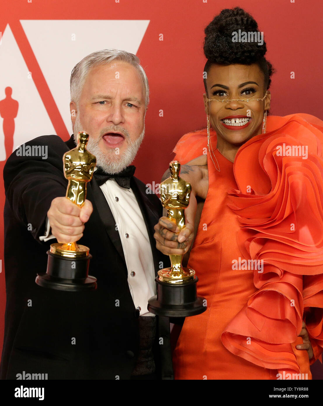 (L-R) Jay Hart and Hannah Beachler, winners of the award for Best ...