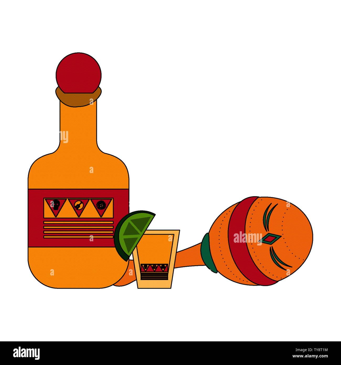 Mexico festival and mexican celebrations cartoons Stock Vector Image ...
