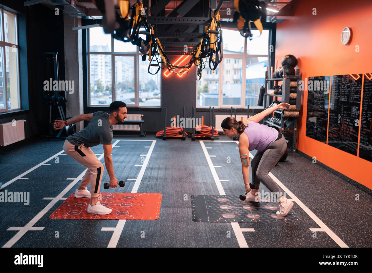 Overweight plus size woman exercises hi-res stock photography and ...