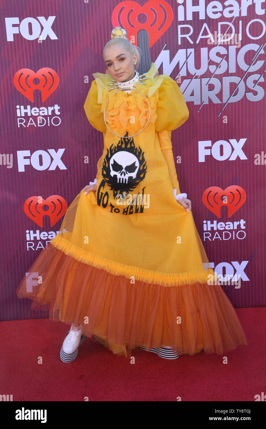 Poppy arrives for the sixth annual iHeartRadio Music Awards at the ...