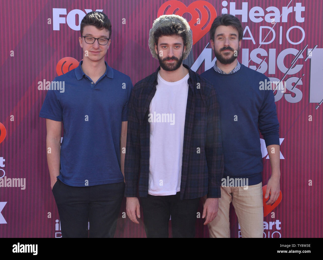 (L-R) Ryan Joshua Met, Jack Evan Met, and Adam Brett Met arrive for the ...