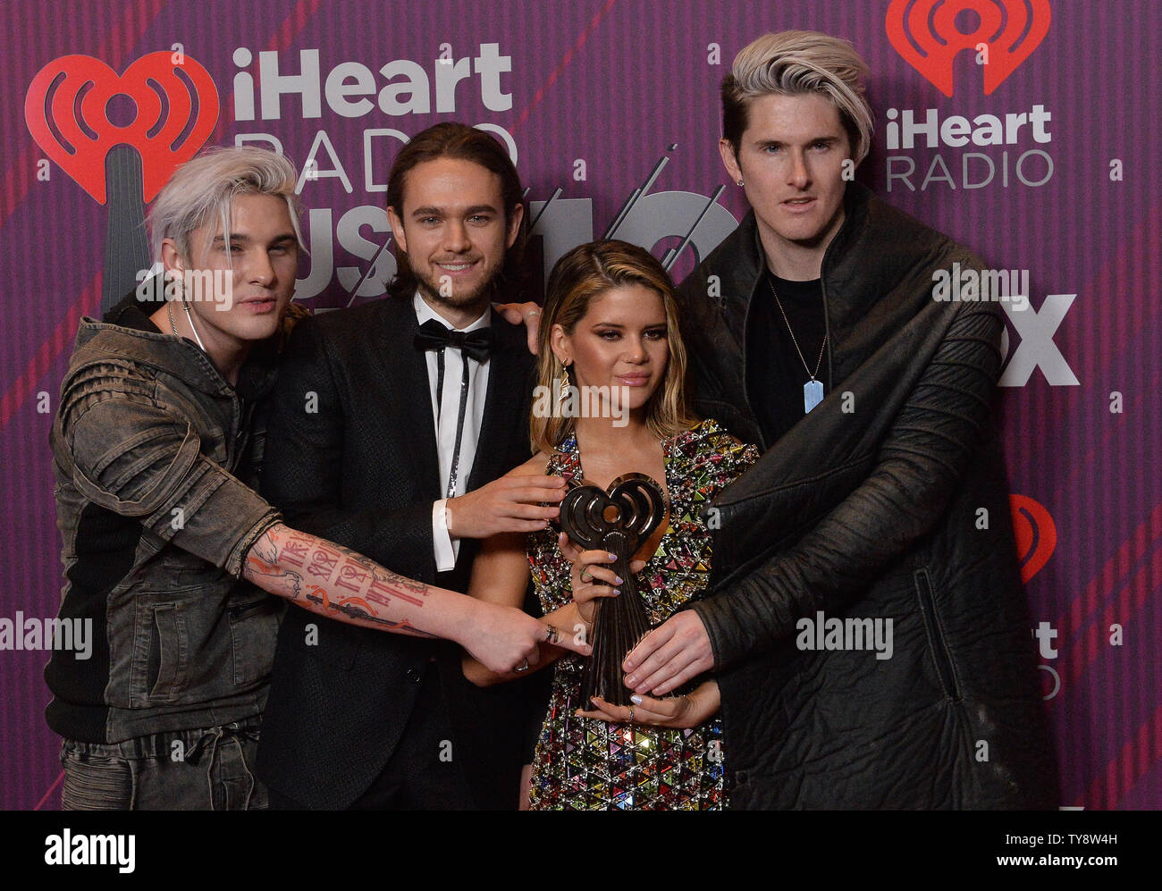 Michael Trewartha, Zedd (2-R), Maren Morris (2-R) and Kyle Trewartha ...