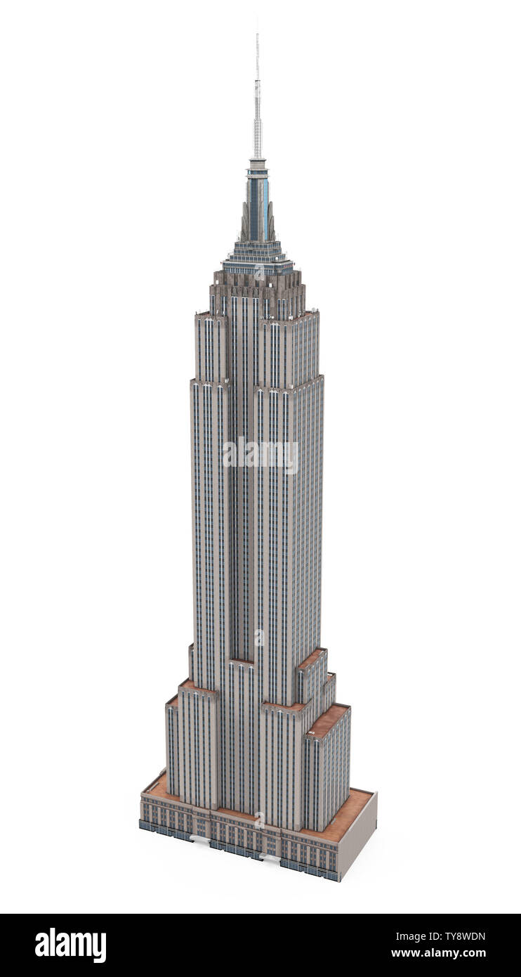 Empire state building 3d illustration Cut Out Stock Images & Pictures ...