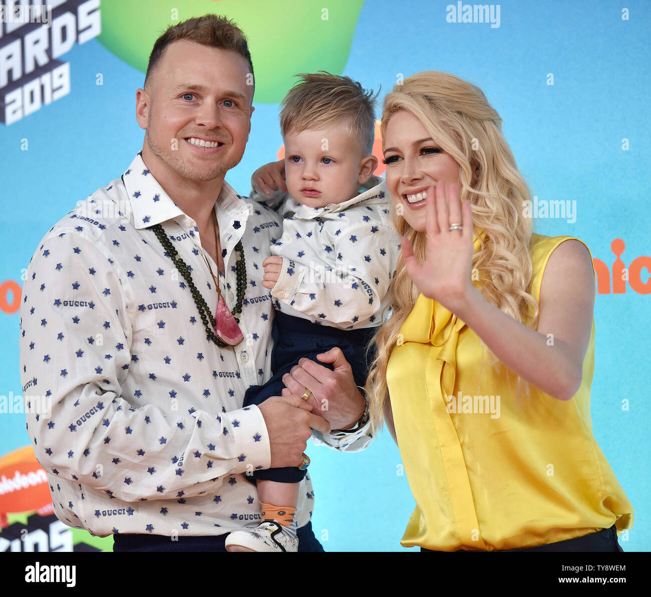 (L-R) Spencer Pratt, Gunner Stone and Heidi Montag attend Nickelodeon's ...