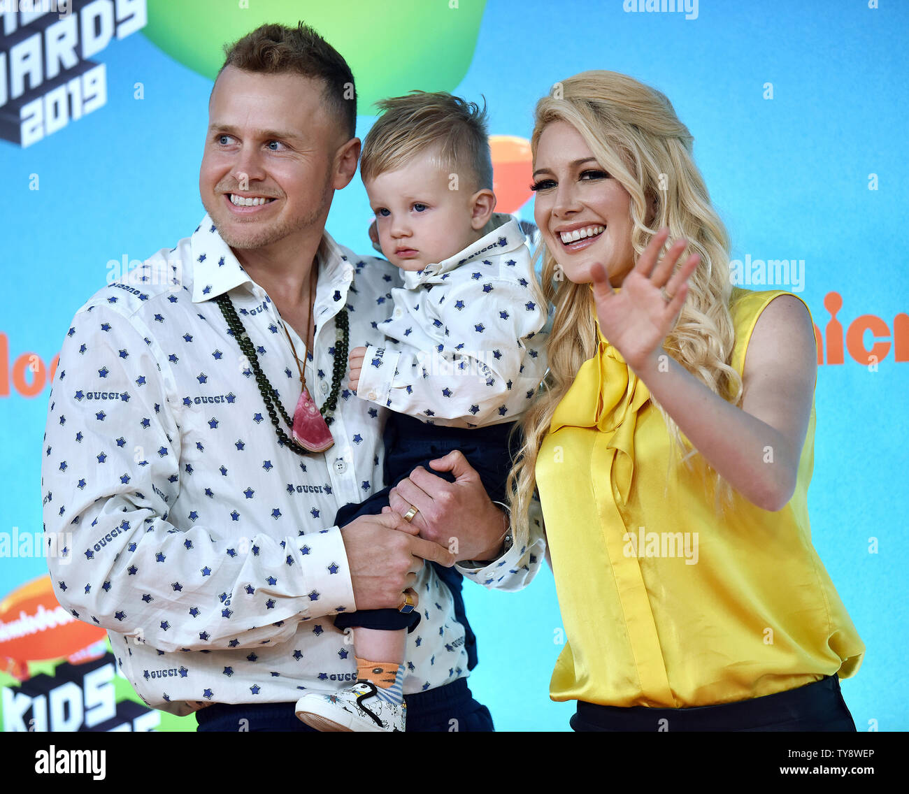 (L-R) Spencer Pratt, Gunner Stone and Heidi Montag attend Nickelodeon's ...