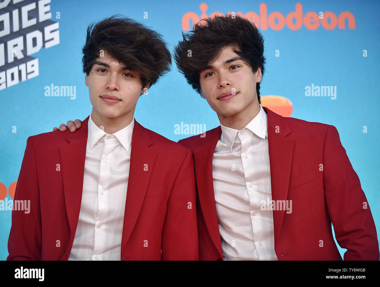 Alan and Alex Stokes attend Nickelodeon's Kids' Choice Awards 2019 at ...